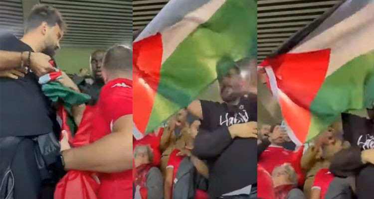 بعد منعه من رفع علم فلسطين خلال مباراة تونس والبرازيل المشجع التونسي